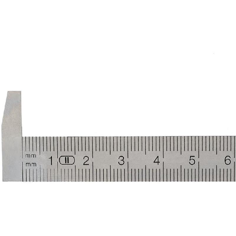 Réglet à talon INOX chromé mat classe 2 - 200 mm