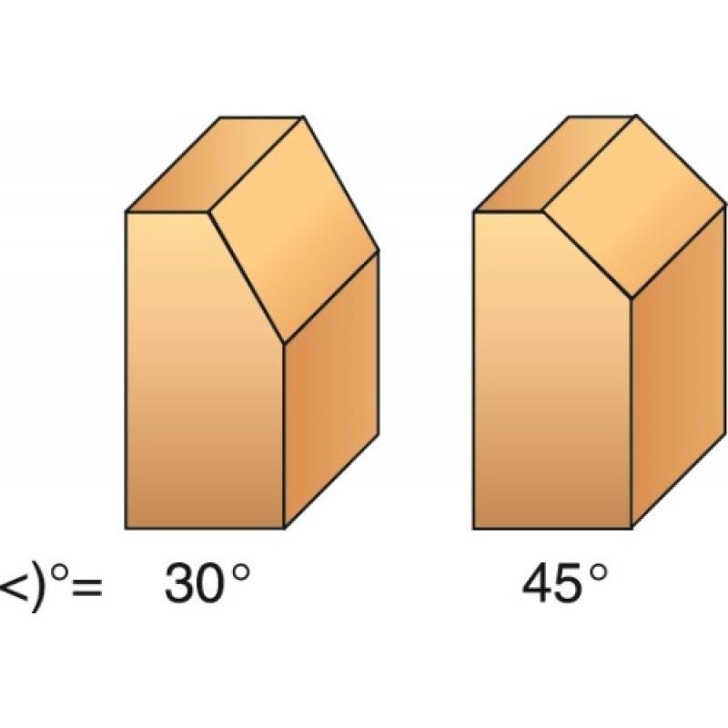 Fraise à plaquettes carbure brasées 2 coupes chanfrein, guide à billes ...