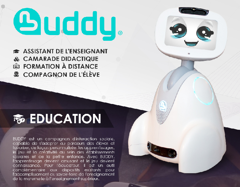 ROBOT ASSISTANT COMPAGNON SURVEILLANCE BUDDY PRO BLUE FROG ROBOTICS ...
