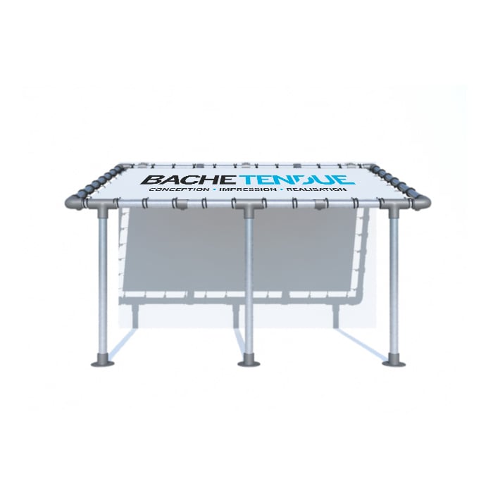 Pergola murale aluminium - Bâche Tendue - So-Pergola devis sous 1h