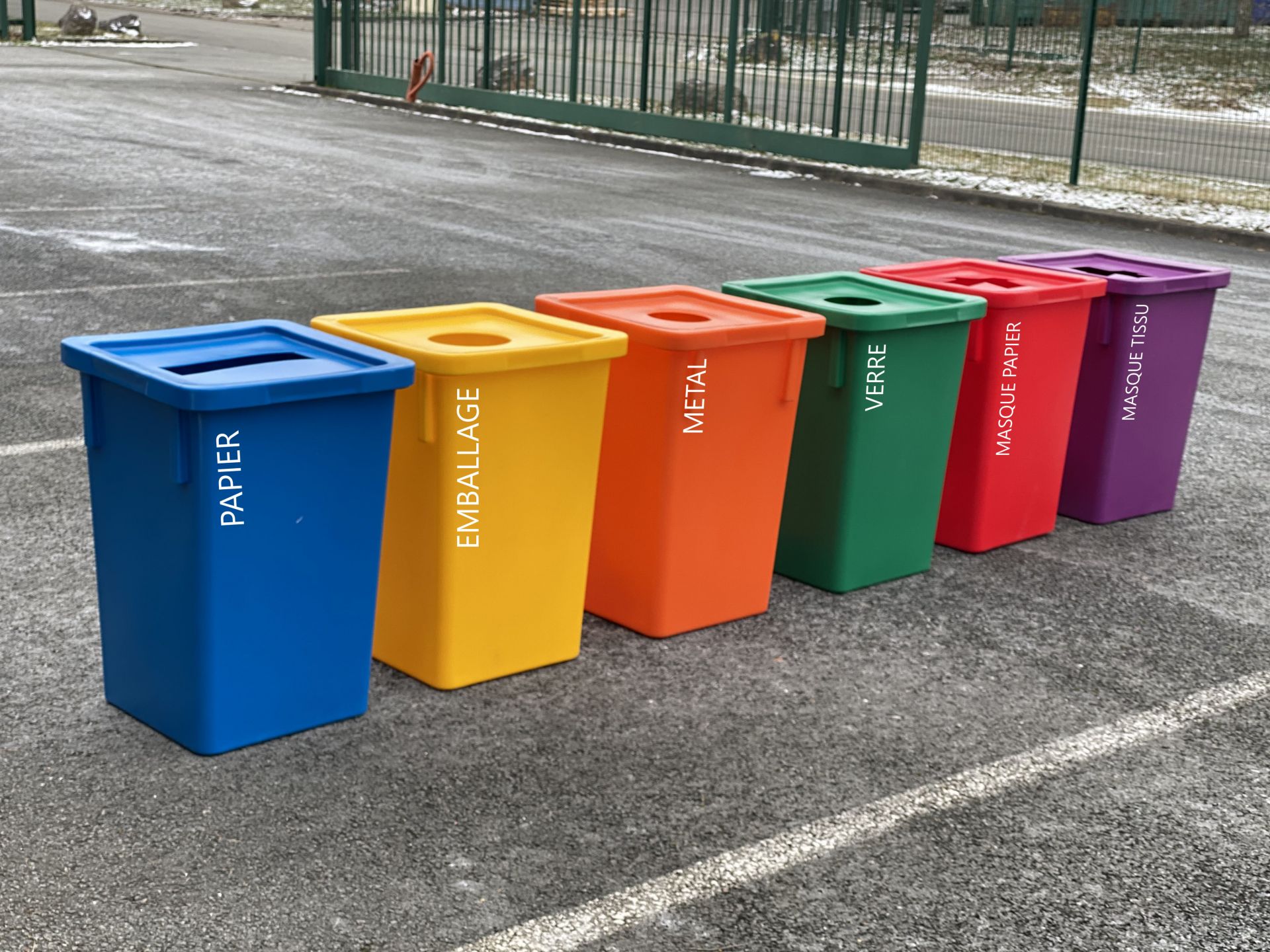 Bac de collecte des dechets trizen metal 120l