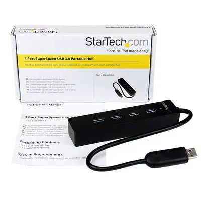StarTech Hub USB 3.0 portable à 4 ports avec cble intégré devis sous 1h