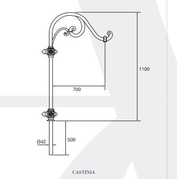 Castinia - consoles ornementales - ragni - 700 mm devis sous 24h