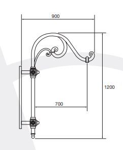 Castinia - consoles ornementales - ragni - 700 mm devis sous 24h