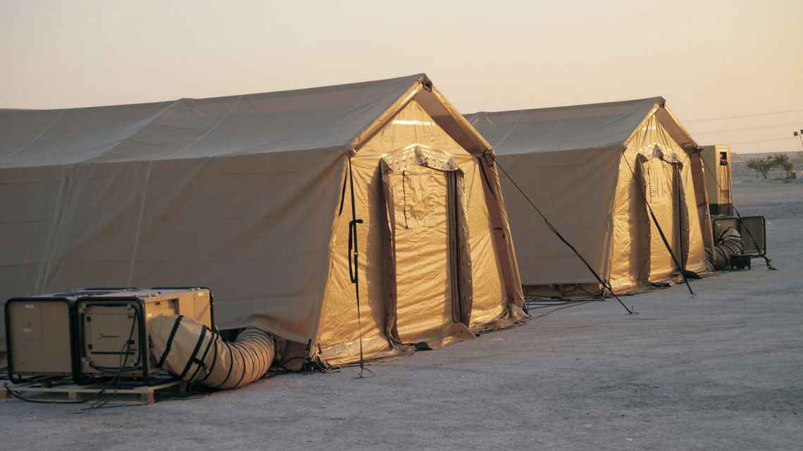 Tente militaire TM sur mesure polyvalente de 18, 36 et 54m² - Utilis ...